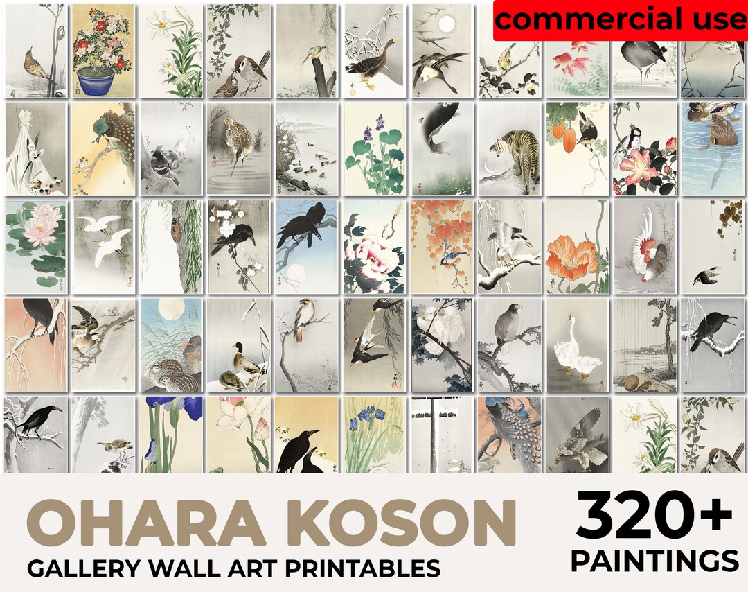 Ohara Koson Poster Mega Bundle, Ohara Koson Art Print, Japanese ...