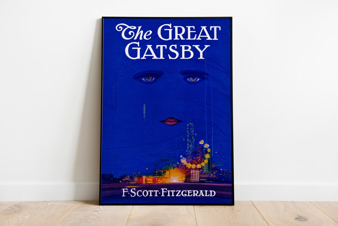 The Great Gatsby Poster - F Scott Fitzgerald - Book Cover Print - Book ...