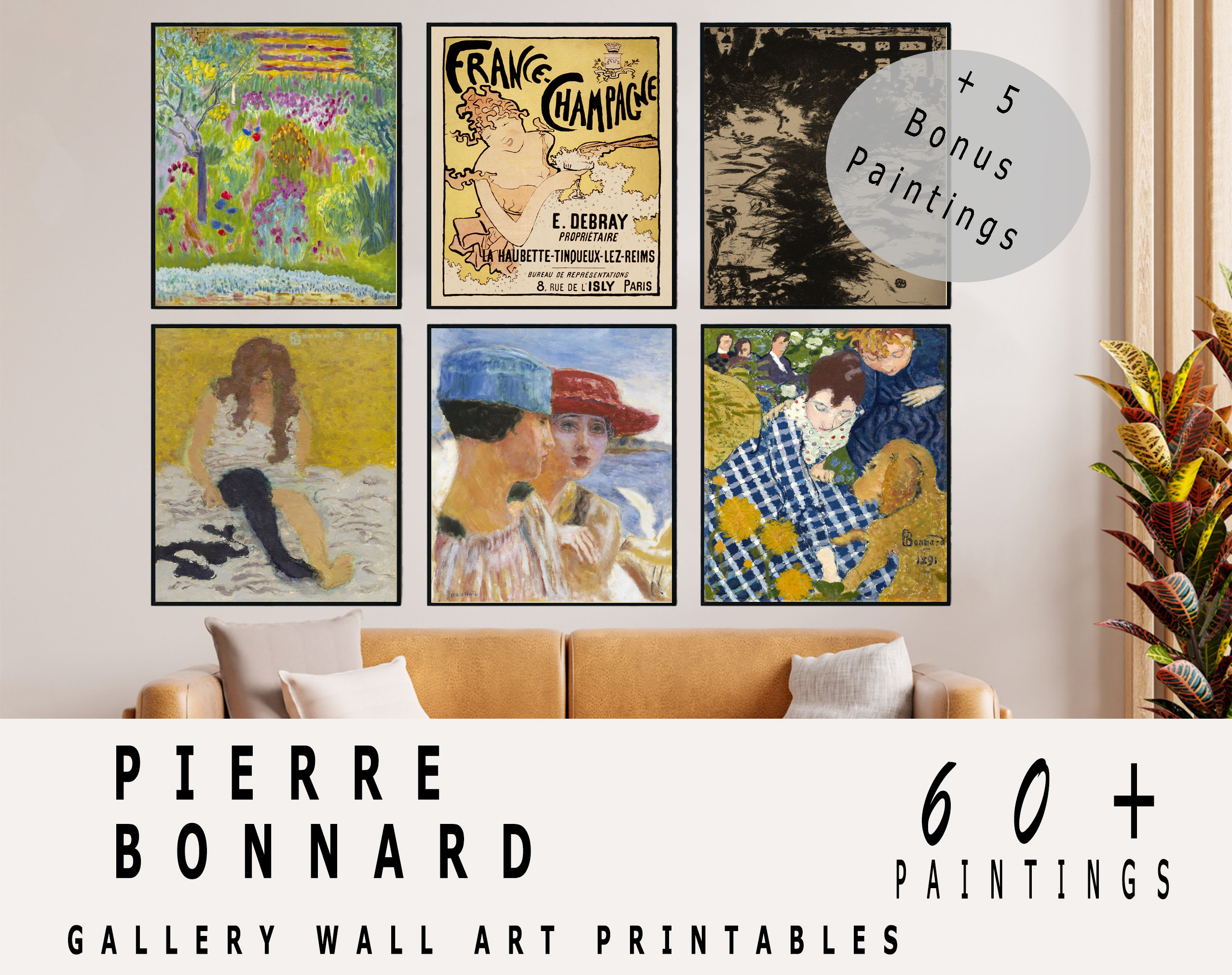 Pierre Bonnard Printable Wall Art Bundle Artworks Bonnard - Etsy
