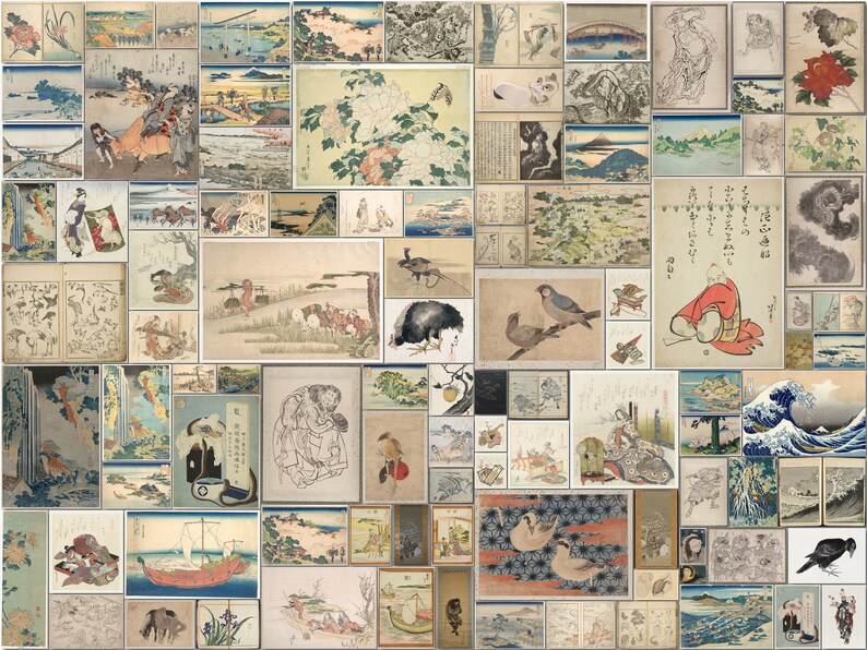 Katsushika Poster Katsushika Hokusai Oriental Printable - Etsy