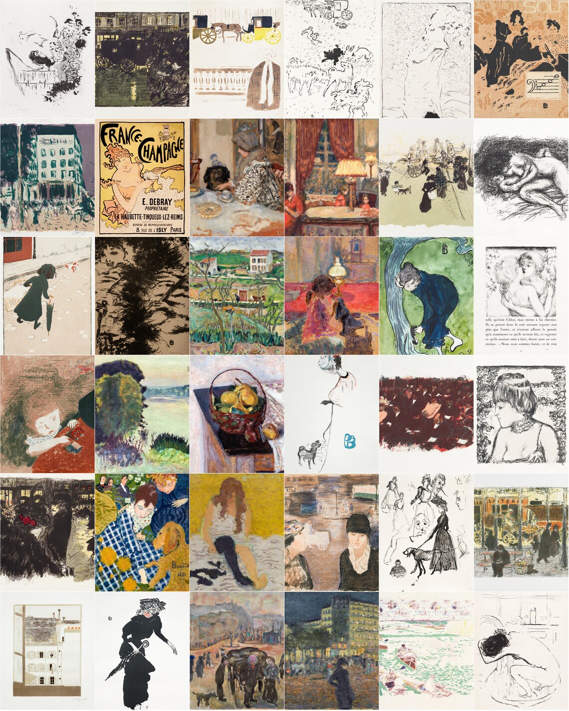 Pierre Bonnard Printable Wall Art Bundle Artworks Bonnard - Etsy