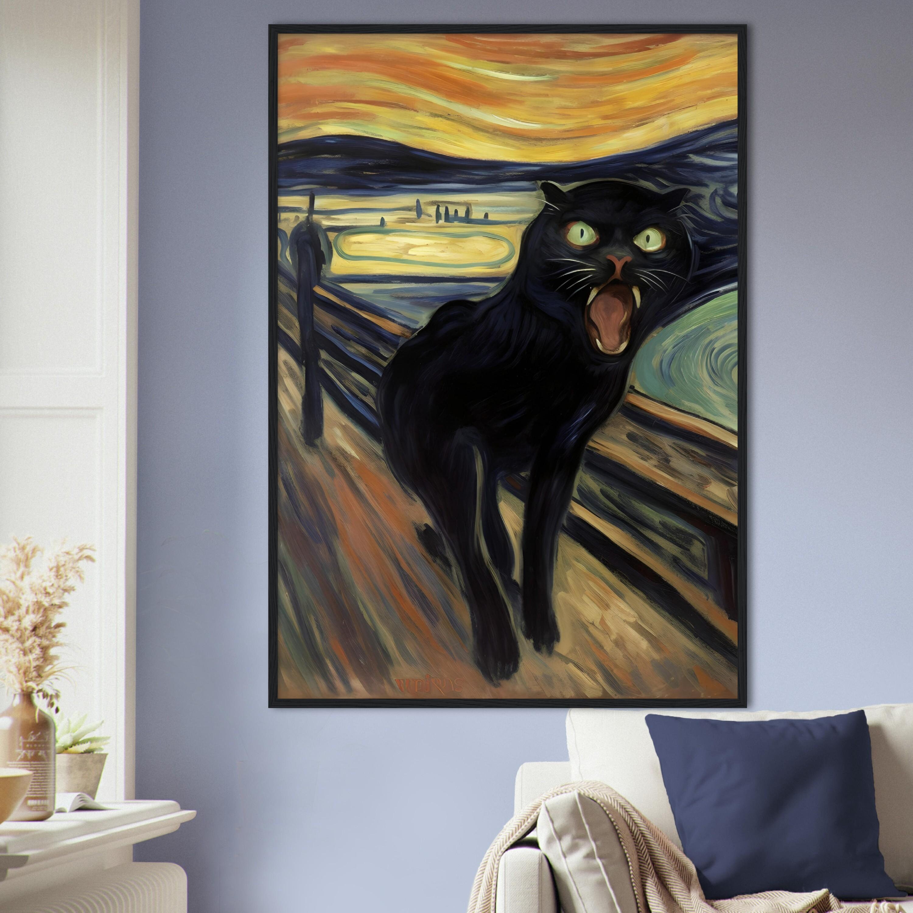 Cat Print Vincent Edvard Munch Cat Print the Scream Cat - Etsy