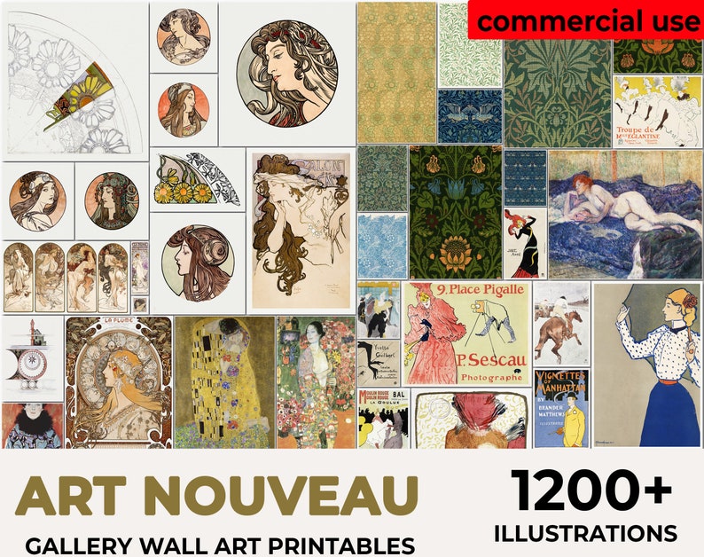 William Morris Print Gustav Klimt Art Art Nouveau Bundle - Etsy