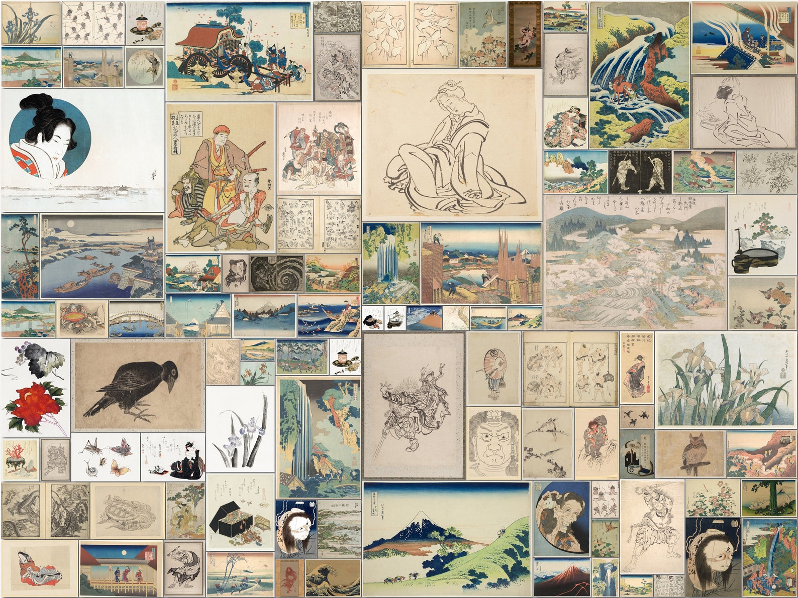 Katsushika Poster Katsushika Hokusai Oriental Printable - Etsy