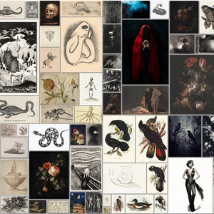 Dark Academia Poster Set, Victorian Aesthetic Wall Art, Moody Gallery ...