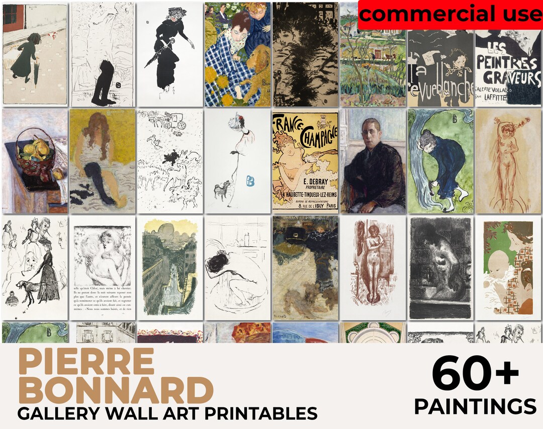 Pierre Bonnard Printable Wall Art Bundle Artworks , Bonnard Digital ...