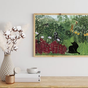 Eclectic Gallery Wall Cat Set of 7, Van Gogh Cat Print, Cat Art Print ...