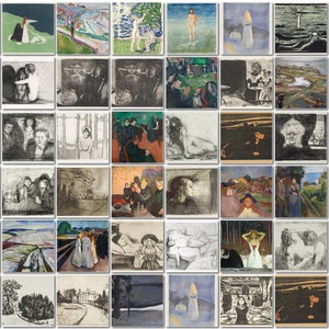 Edvard Munch Printable Wall Art Bundle 150 Artworks , Edvard Munch ...