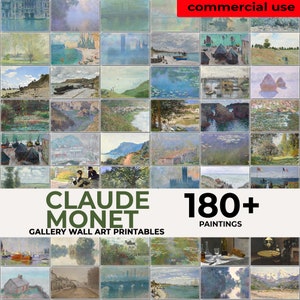 Vintage Monet Poster Mega Bundle 180, Claude Monet Prints, French ...