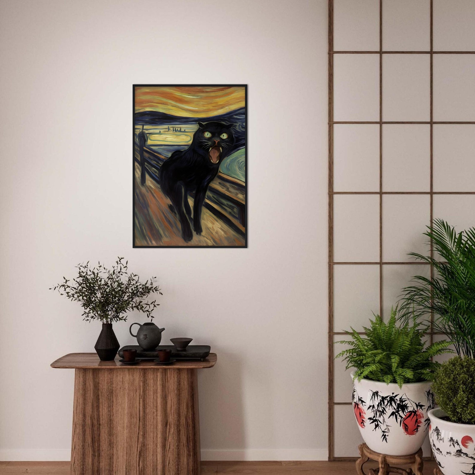 Cat Print Vincent Edvard Munch Cat Print the Scream Cat - Etsy