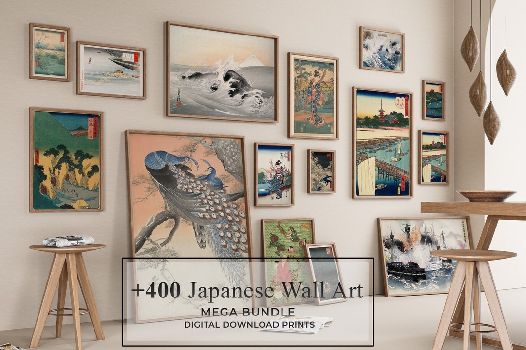 Gallery Wall Set 400+ Japanese, Hokusai Poster Mega Bundle, Katsushika ...