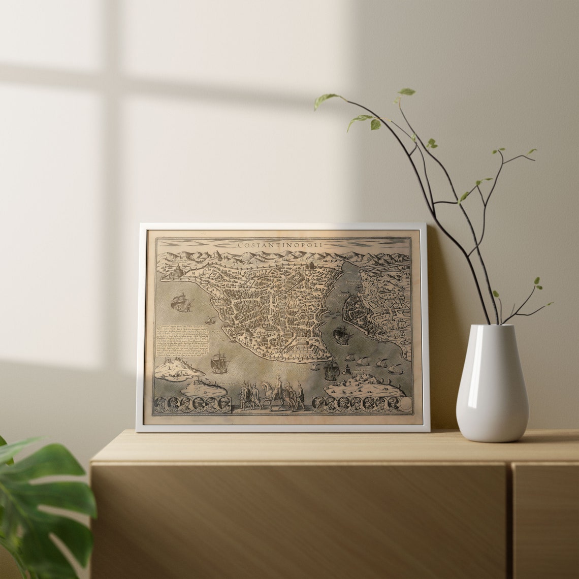 Turkish Art Map of Constantinople Ottoman Ottoman Art - Etsy