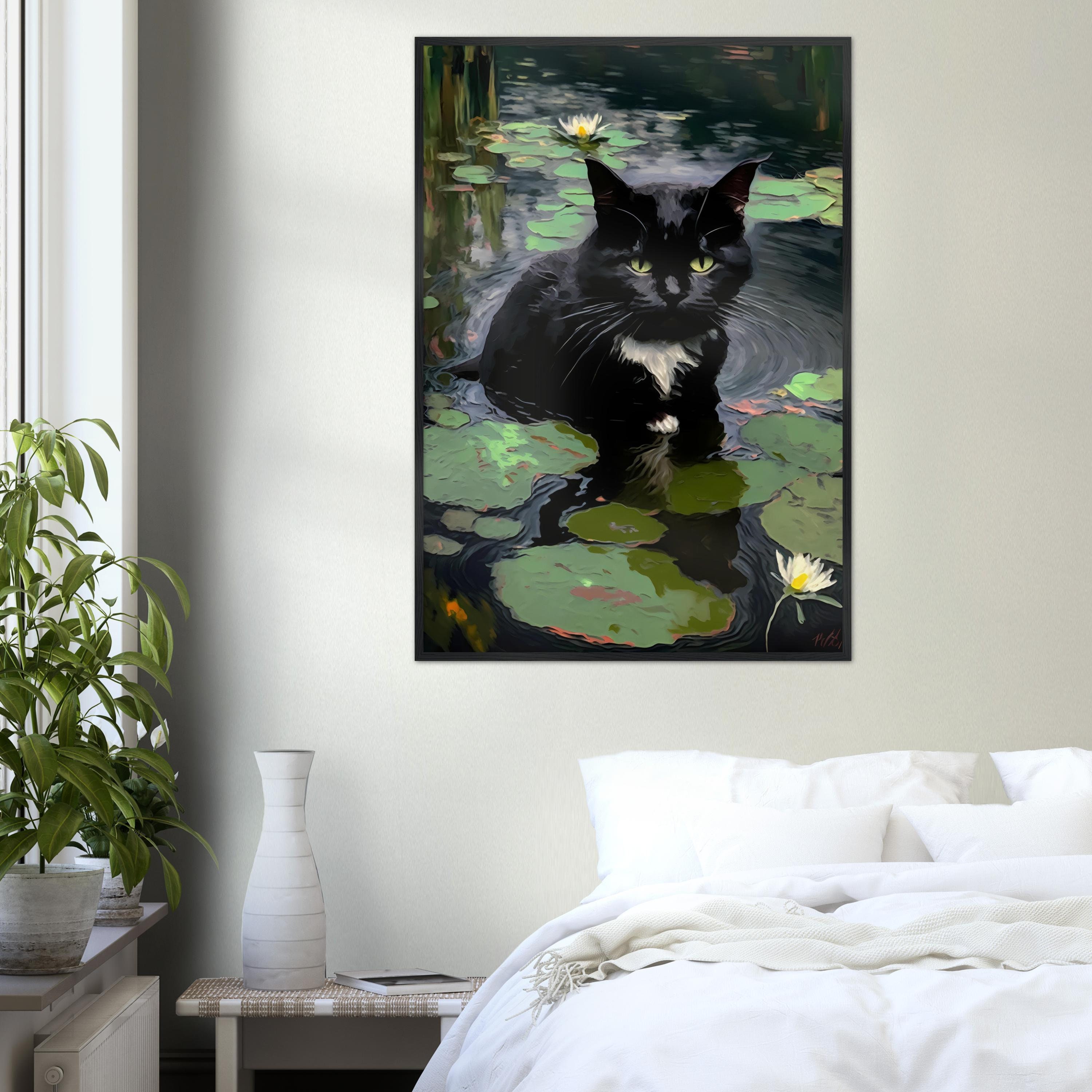 Monet Cat Pictures Waterlily Cat Art Floral Cat Art Cat - Etsy
