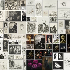 Dark Academia Poster Set, Victorian Aesthetic Wall Art, Moody Gallery ...