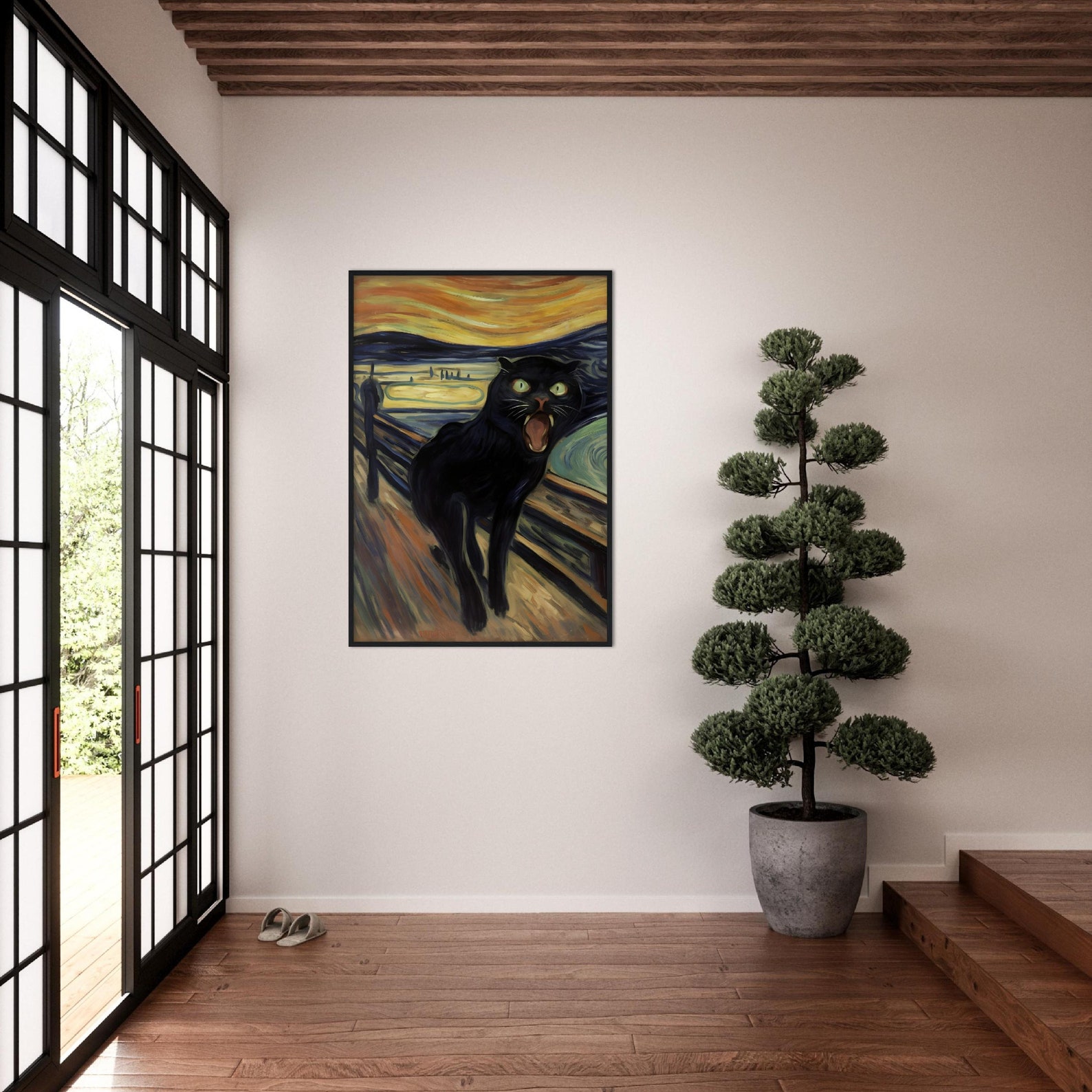 Cat Print Vincent Edvard Munch Cat Print the Scream Cat - Etsy