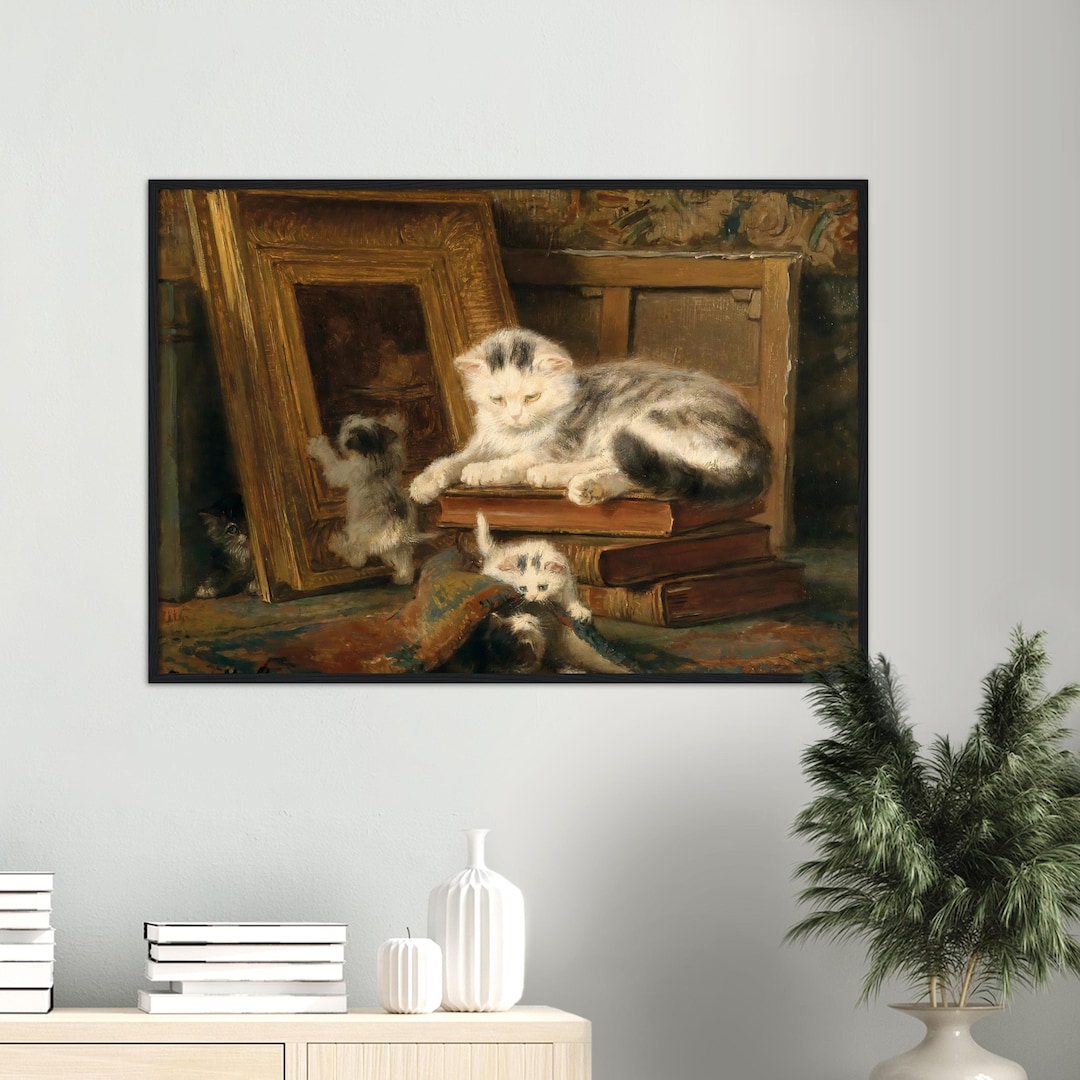 Vintage Cat Poster, Antique Cat Art Print, Vintage Cat Art Print, Fine ...