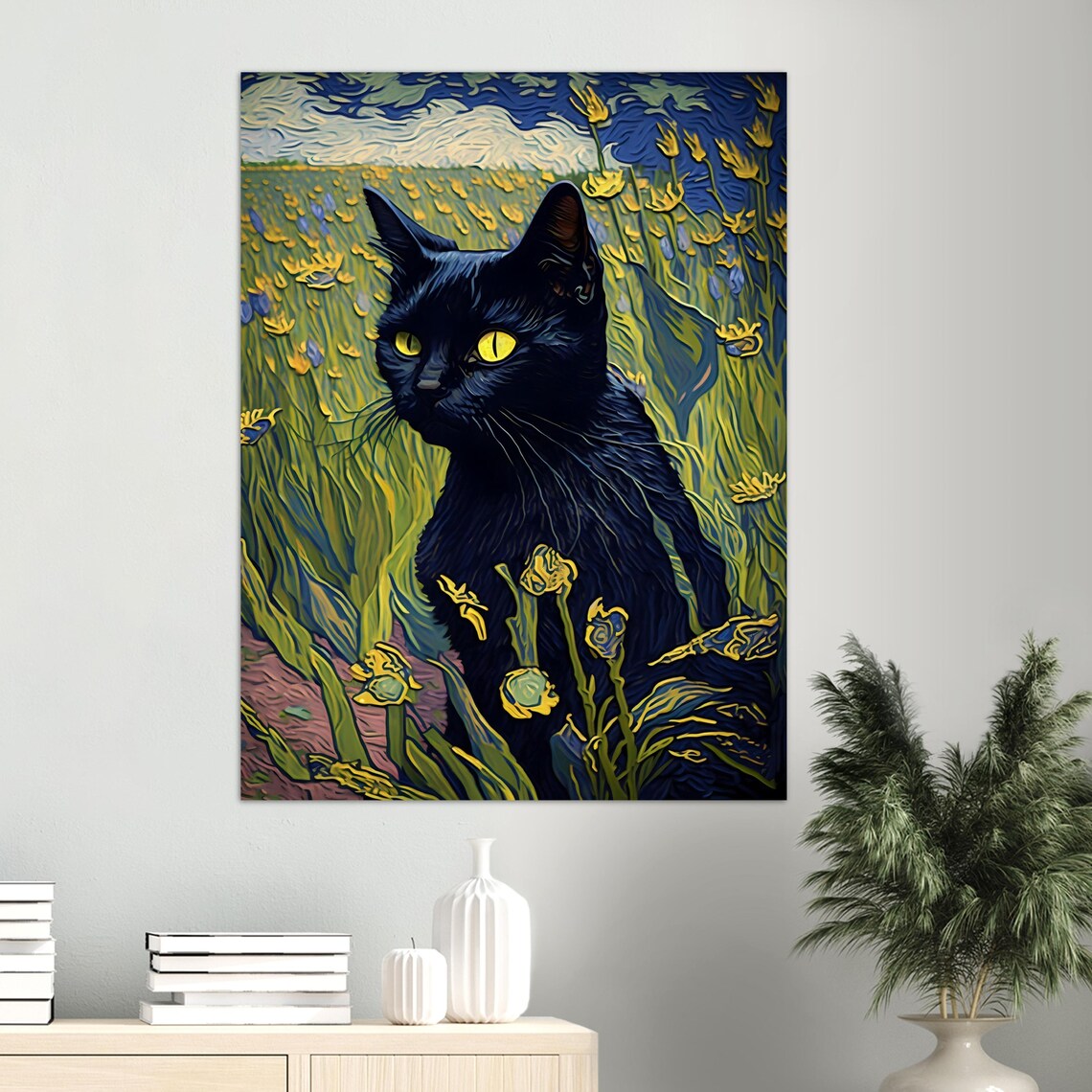 Cat Poster Set of 6 Monet Cat Print Van Gogh Cat Poster - Etsy