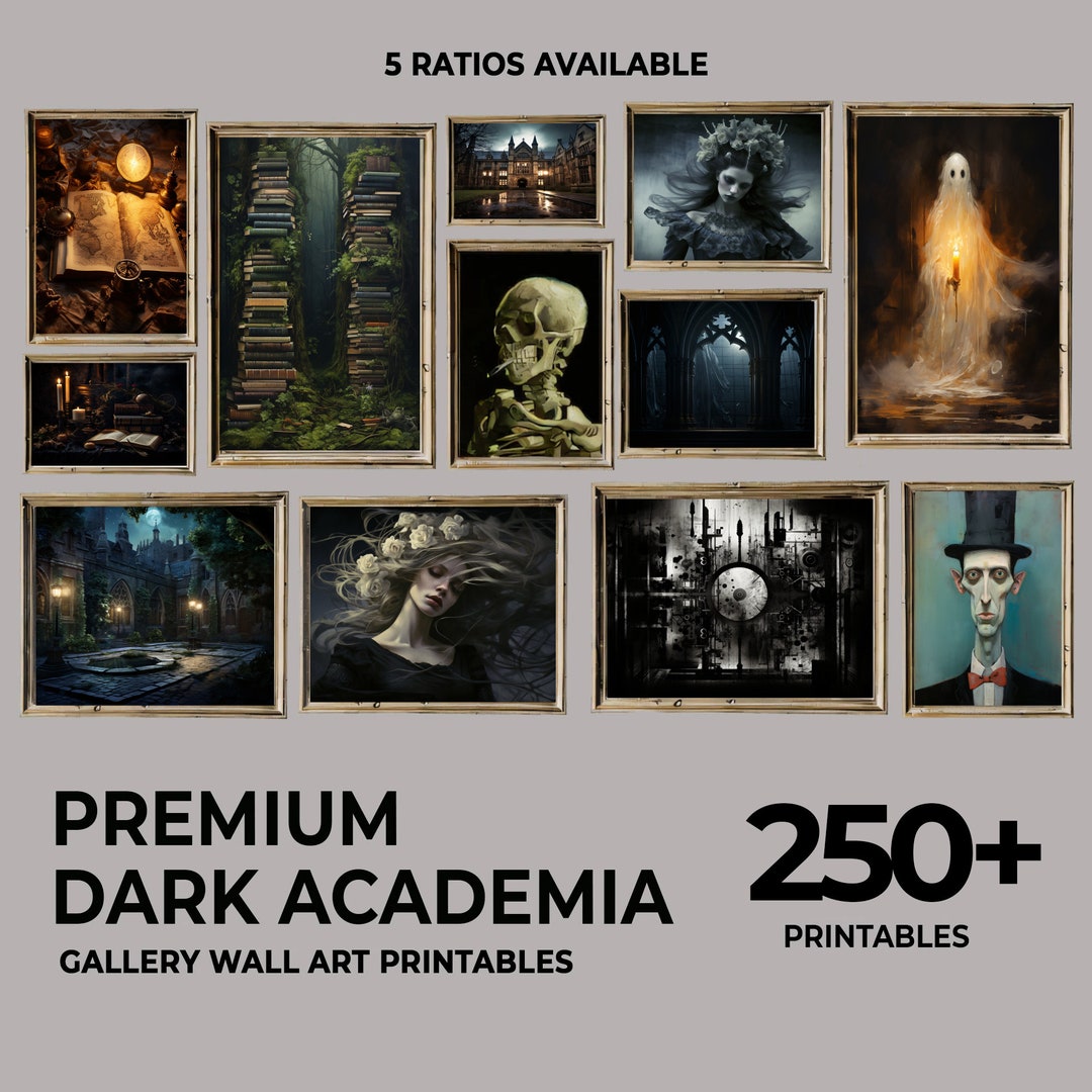 Dark Academia Poster Set, Victorian Aesthetic Wall Art, Moody Gallery ...