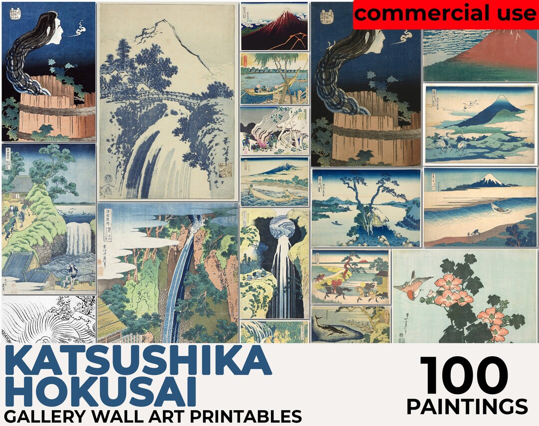 Katsushika Poster, Katsushika Hokusai, Oriental Printable, Hokusai ...