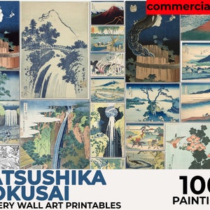 Katsushika Poster, Katsushika Hokusai, Oriental Printable, Hokusai ...