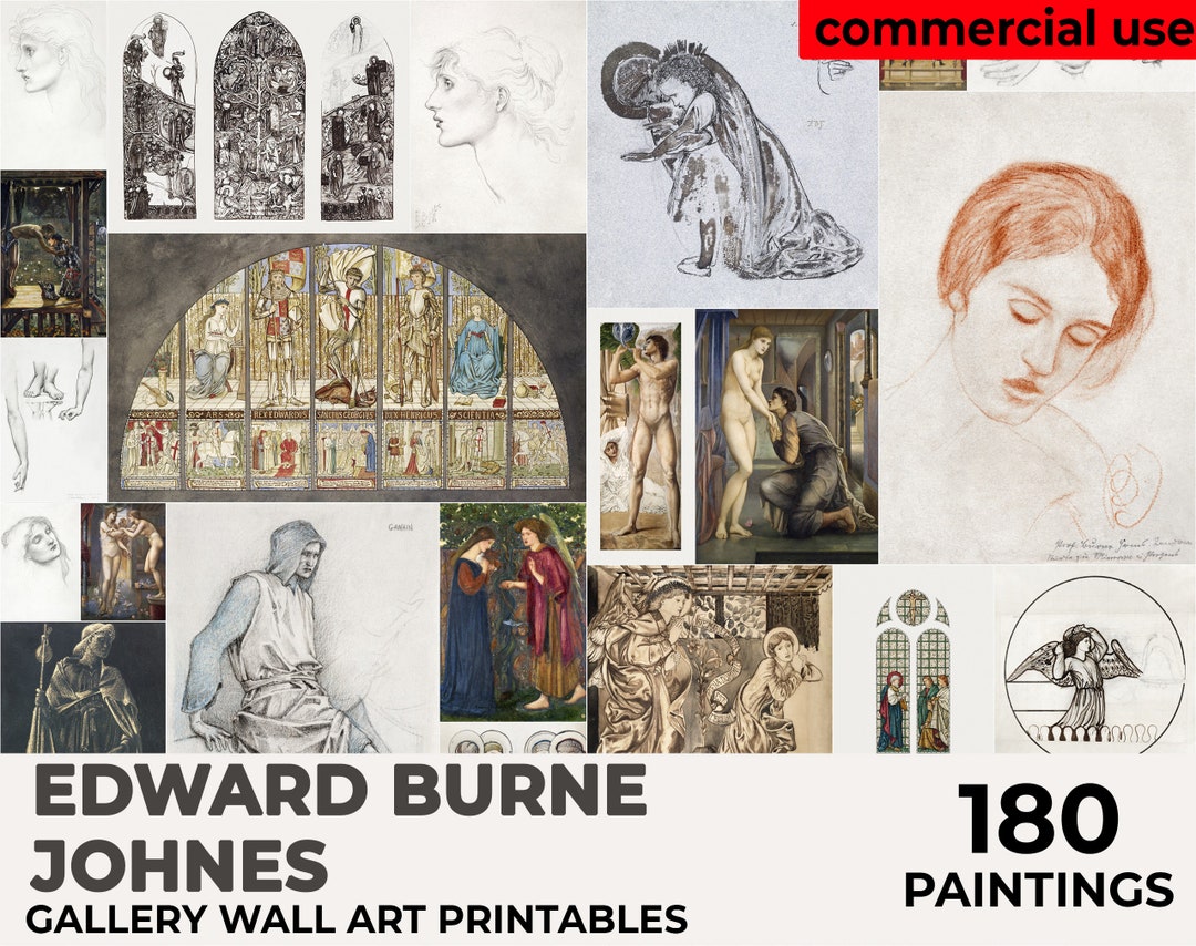 Art Nouveau Bundle Edward Burne Johnes Poster Bundle Art - Etsy