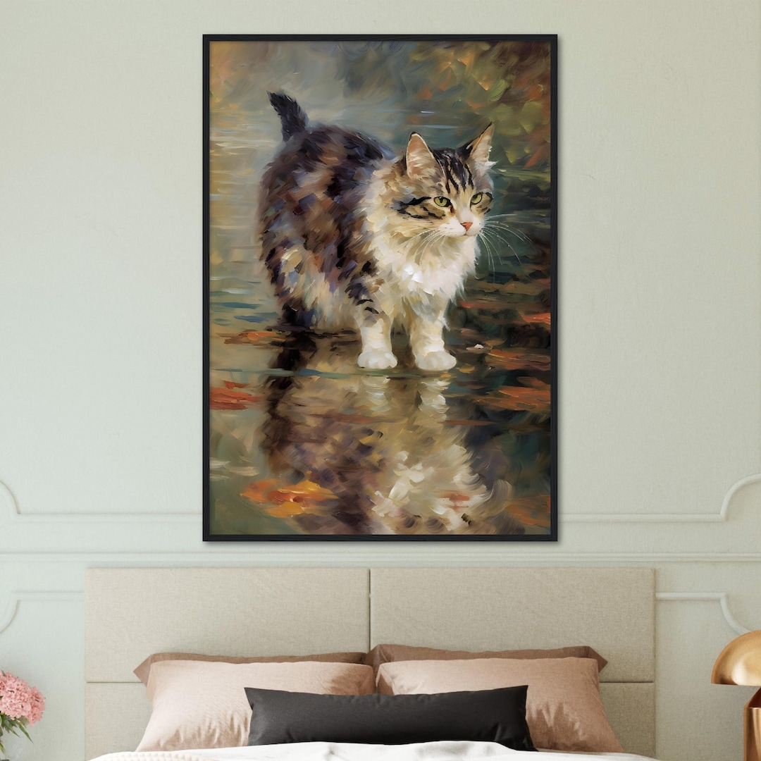 Monet Katzen Bilder, Florale Katzen Kunst, Katzen Poster Monet ...