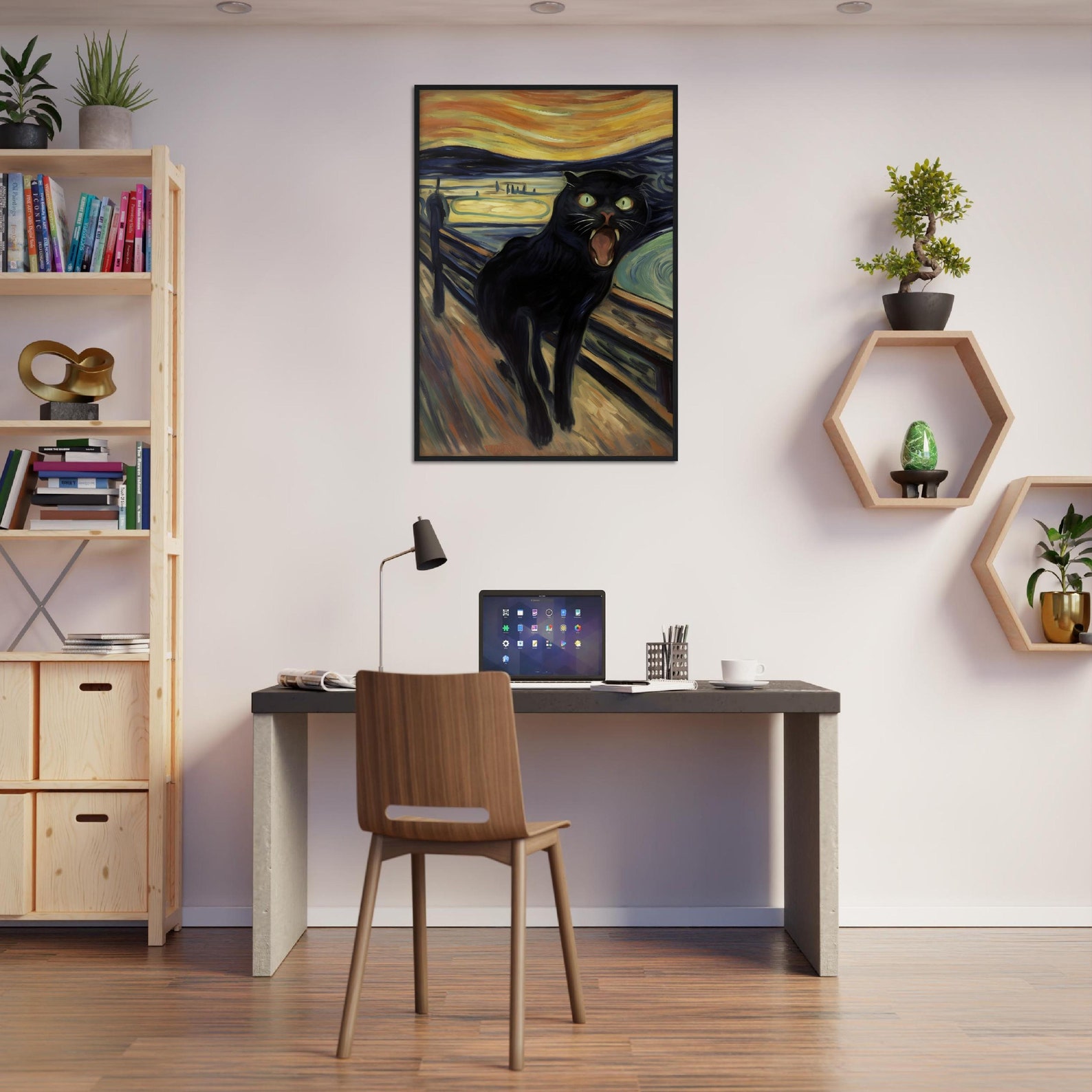 Cat Print Vincent Edvard Munch Cat Print the Scream Cat - Etsy