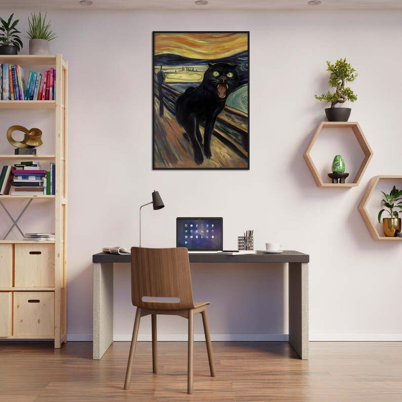 Cat Print Vincent Edvard Munch Cat Print the Scream Cat - Etsy