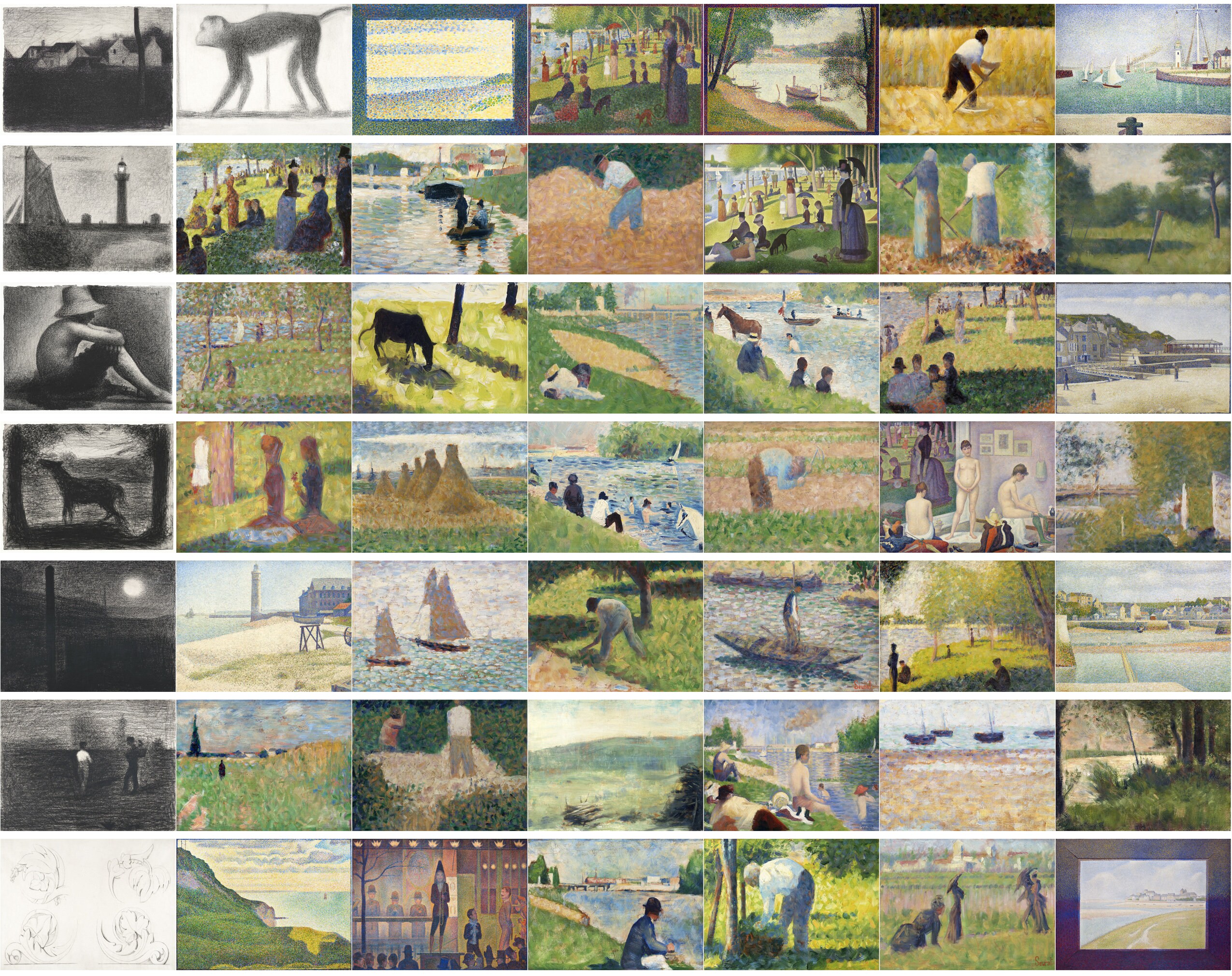 Georges Seurat Printable Wall Art Bundle Artworks Georges - Etsy