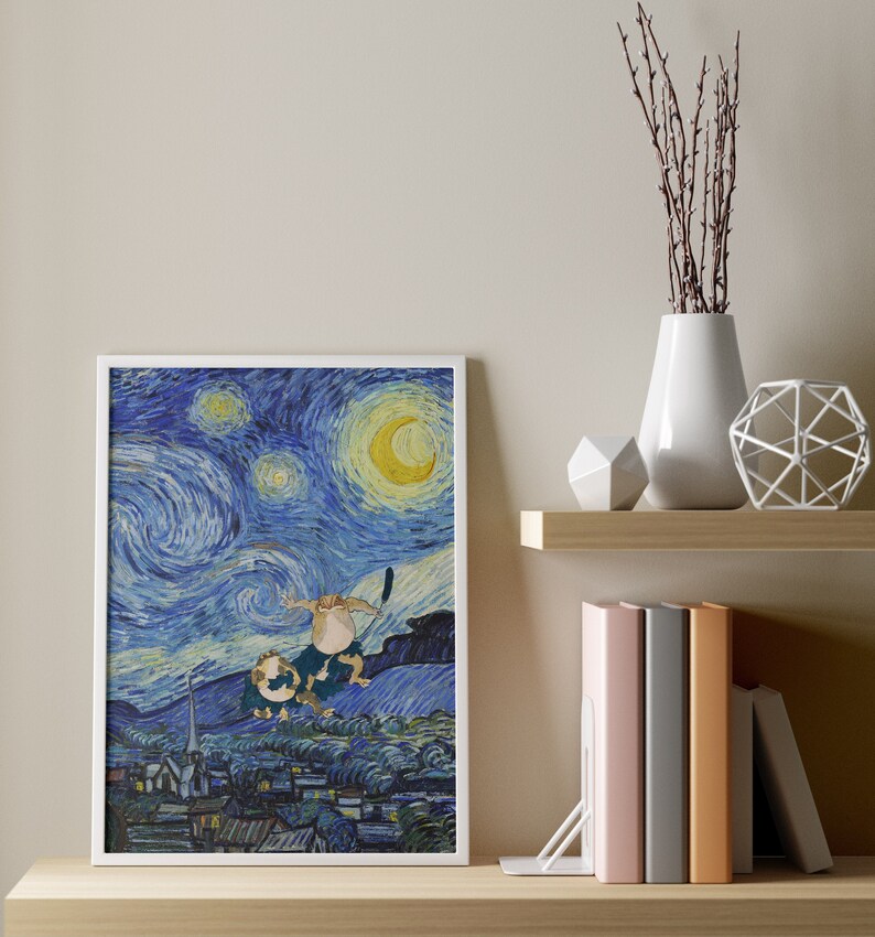 Van Gogh Frog Frog Print Japanese Frog Art Frog Painting - Etsy