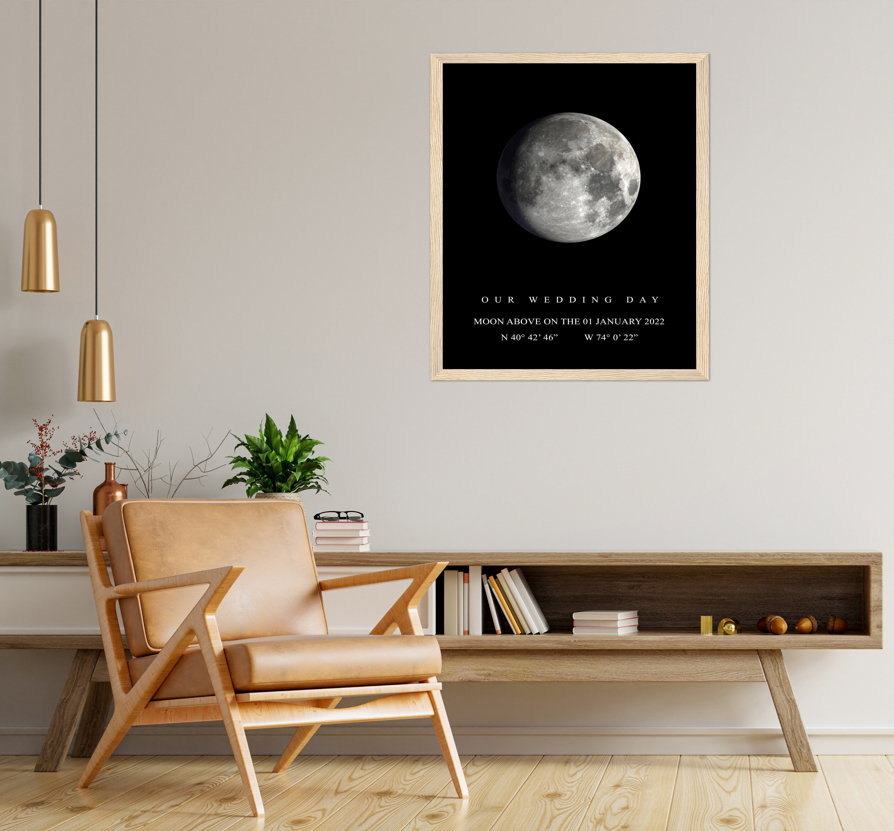 Custom Moon Print , Moon Poster, Personalized Moon Phase Print ...