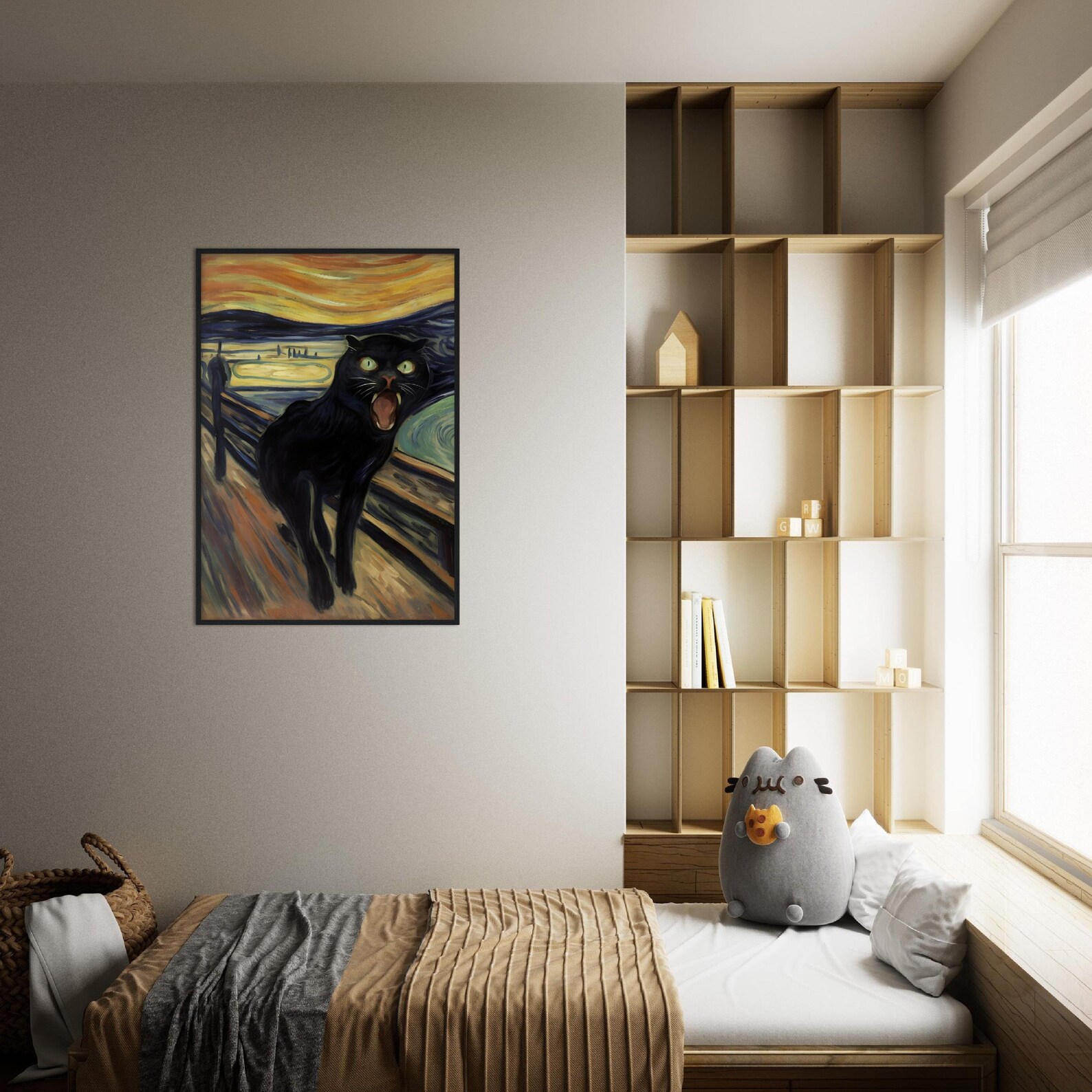 Cat Print Vincent Edvard Munch Cat Print the Scream Cat - Etsy