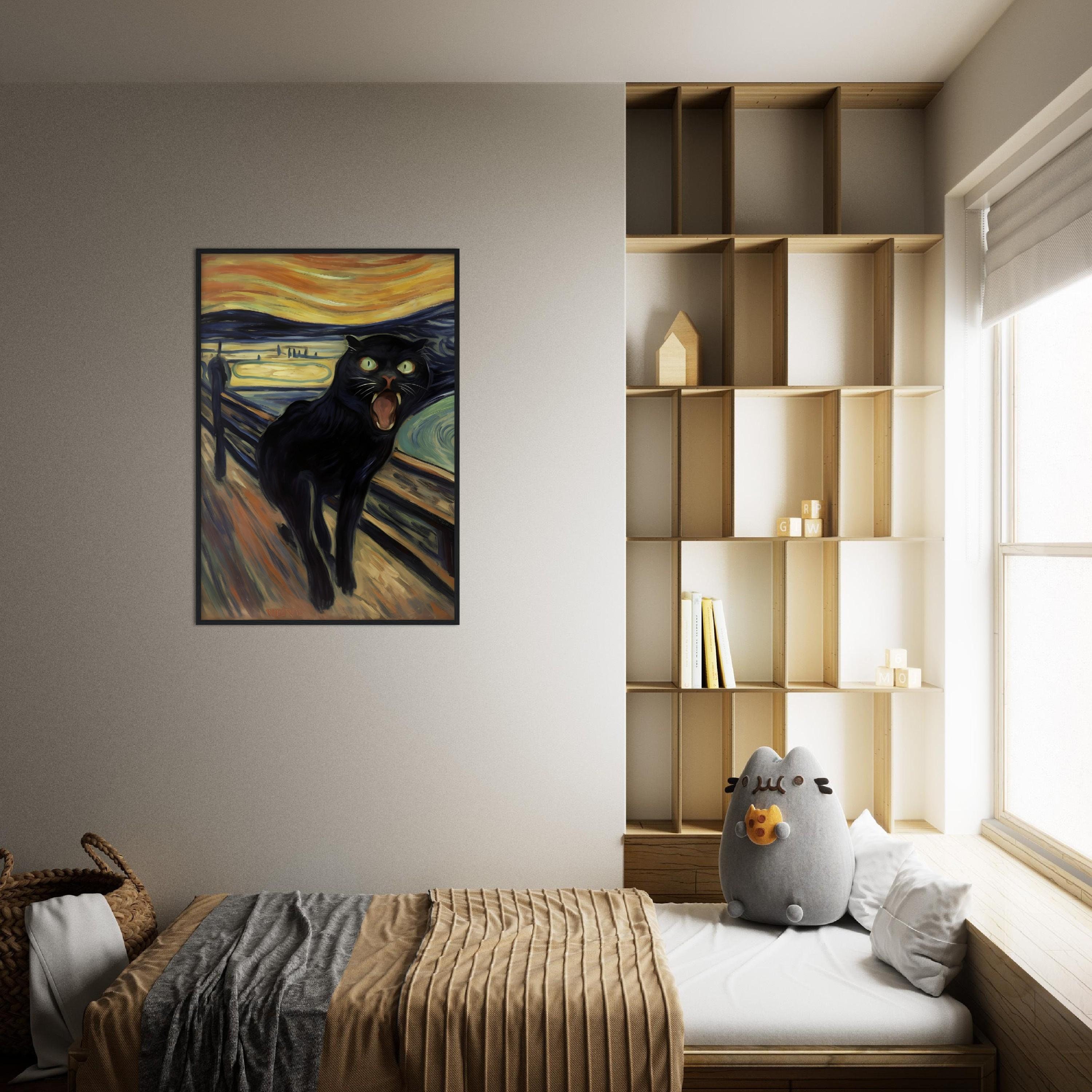 Cat Print Vincent Edvard Munch Cat Print the Scream Cat - Etsy