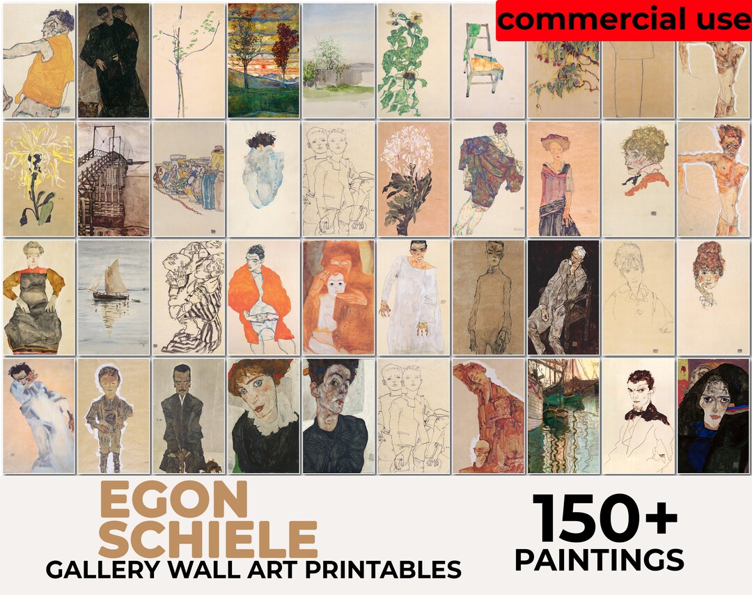 Egon Schiele Poster Schiele Portrait Schiele Poster Egon - Etsy