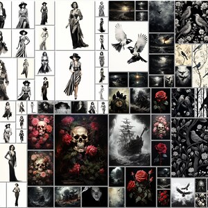 Dark Academia Poster Set, Victorian Aesthetic Wall Art, Moody Gallery ...