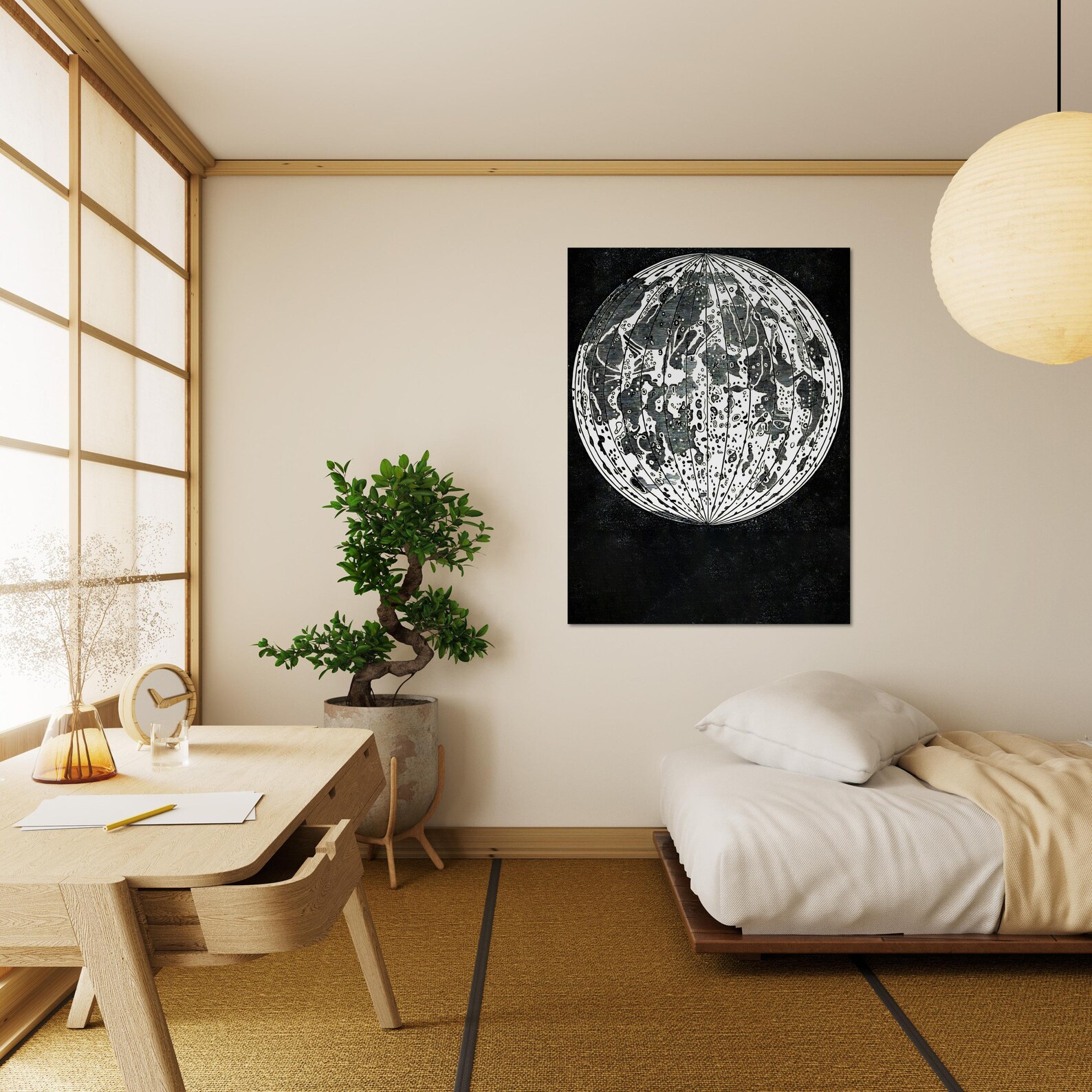 Vintage Moon Map Antique Moon Print Vintage Drawing Moon - Etsy