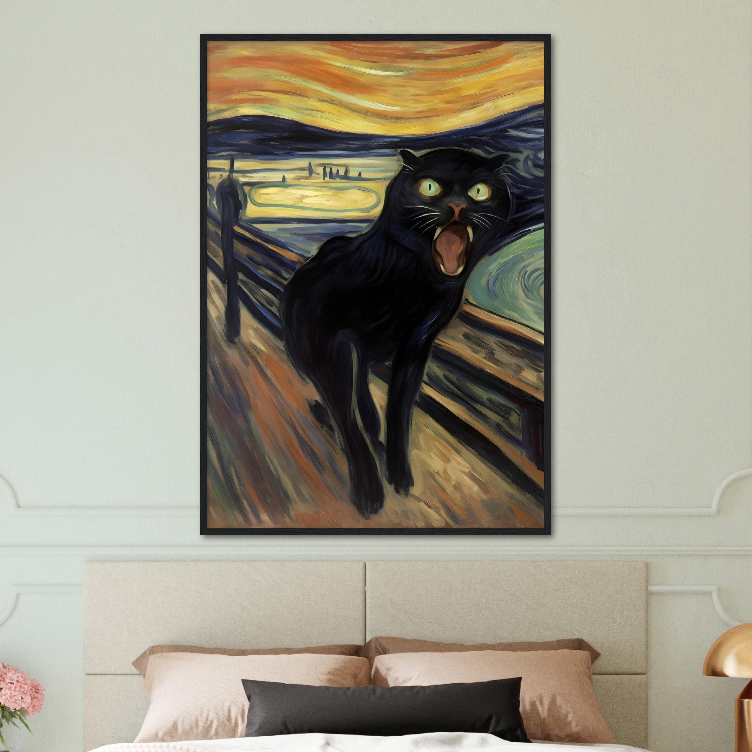 Cat Print Vincent Edvard Munch Cat Print the Scream Cat - Etsy