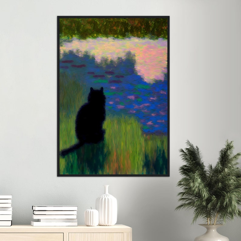Cat Poster Set of 6 Monet Cat Print Van Gogh Cat Poster - Etsy