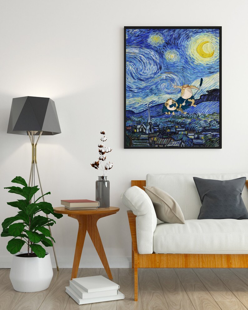 Van Gogh Frog Frog Print Japanese Frog Art Frog Painting - Etsy