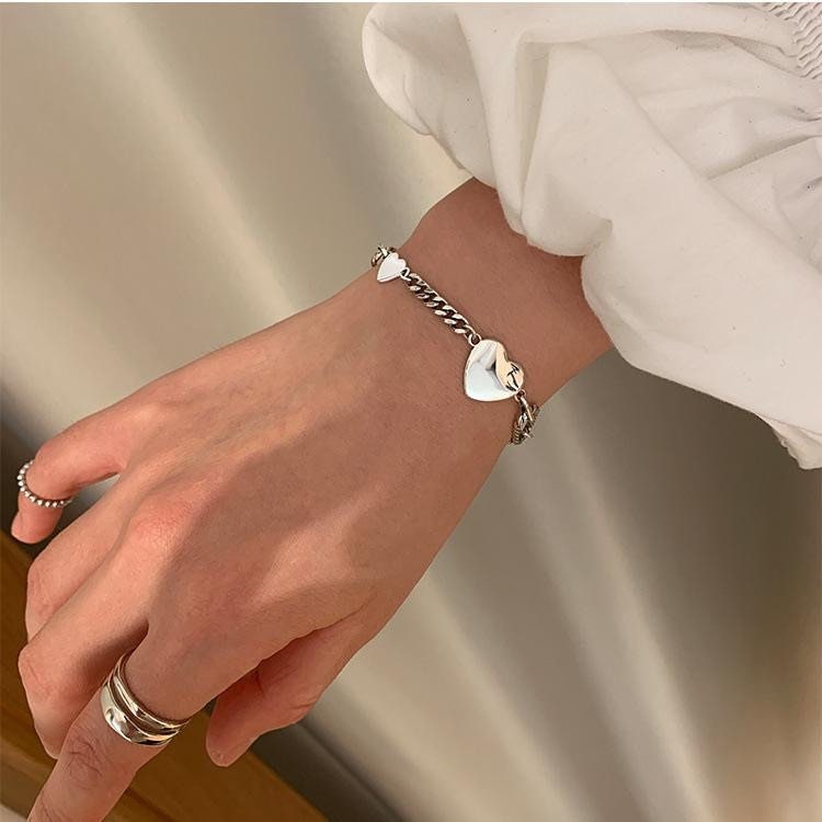 925 Sterling Silver Heart Bracelet Adjustable Giftbag Pouch - Etsy