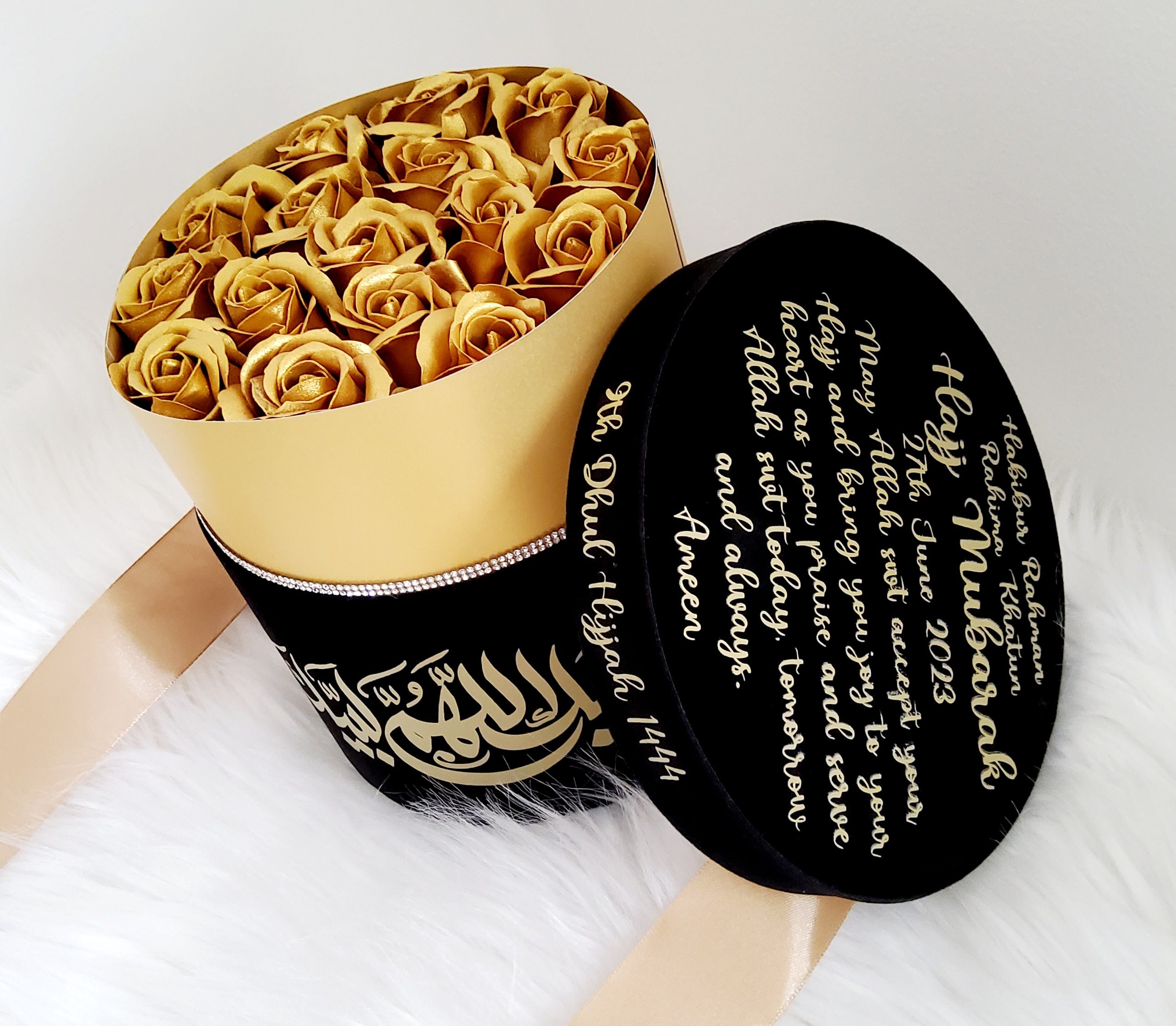 Personalised Hajj Gift Box Hajj Mubarak Gift Forever Roses - Etsy
