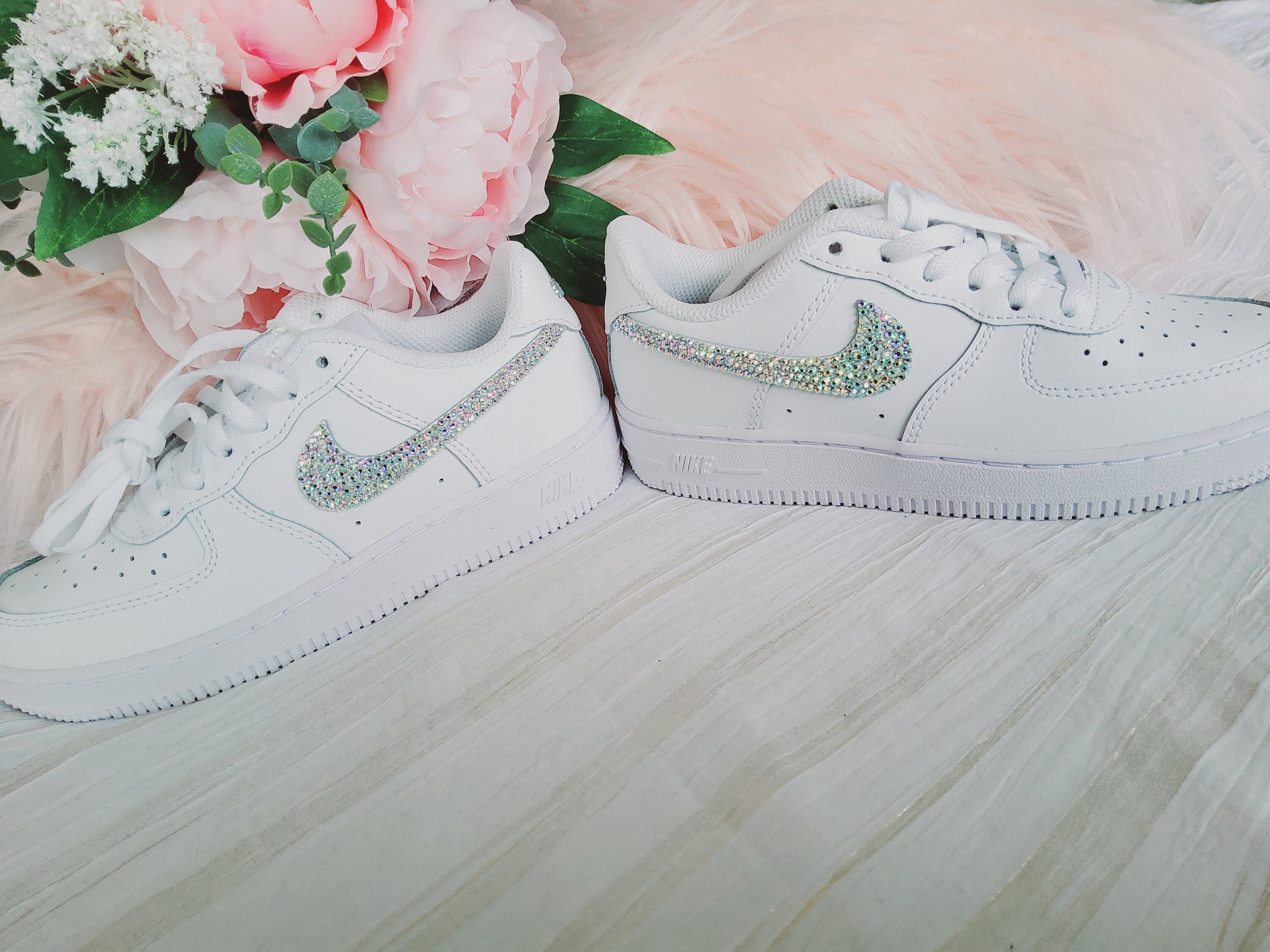 Customised Bridal Crystal Air Force 1diamond Swoosh Tick - Etsy UK