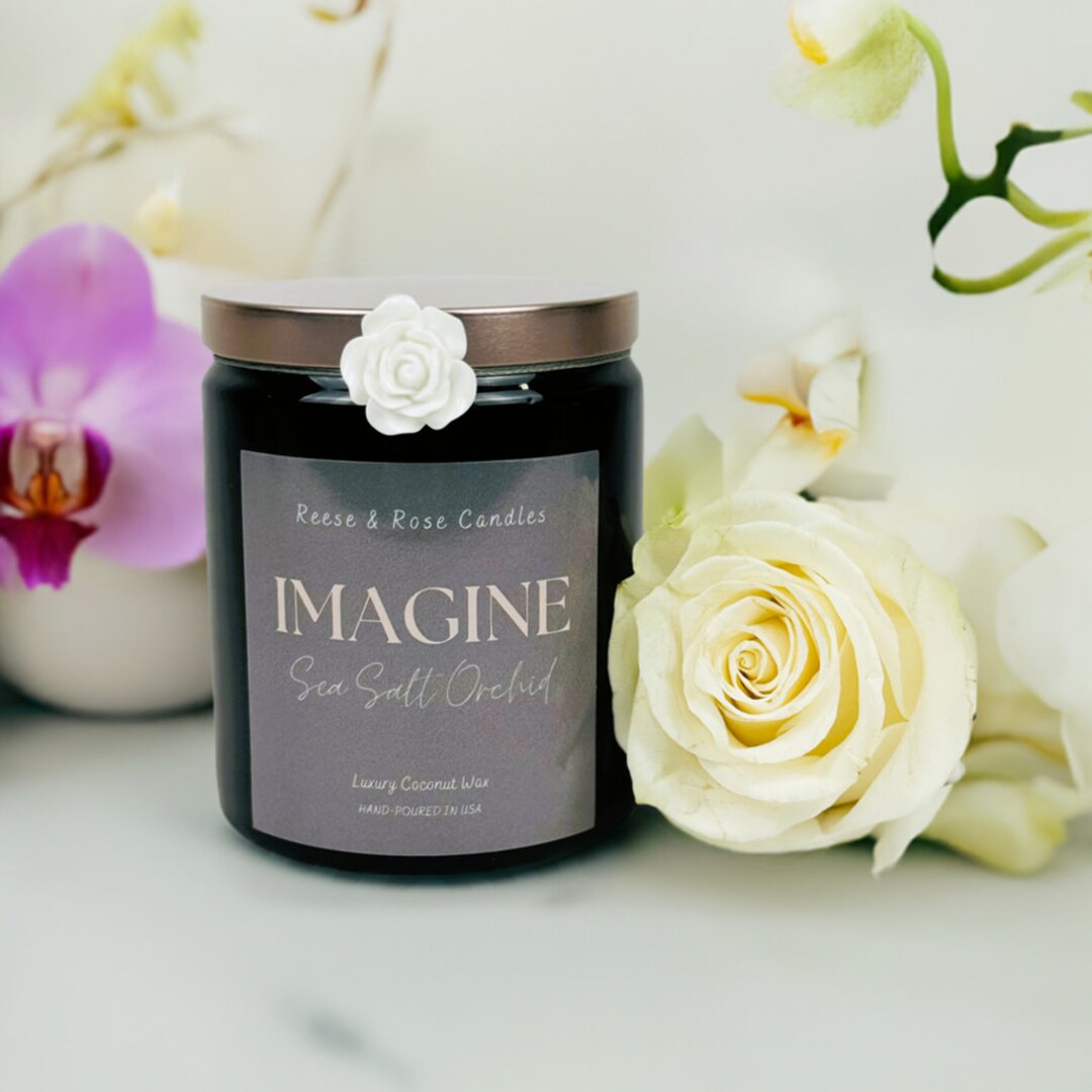 Sea Salt Orchid "imagine" Coconut Wax Candle - Etsy