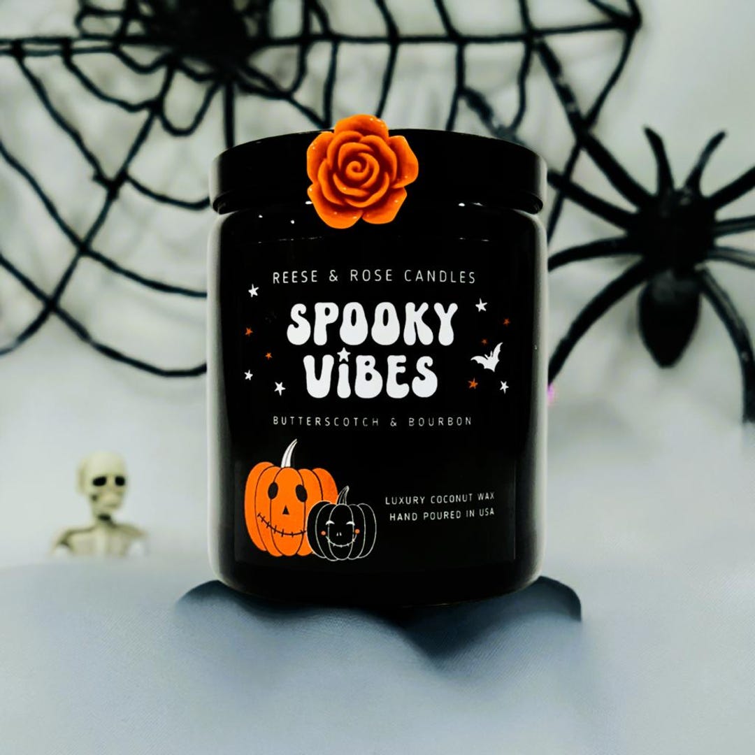 Butterscotch and Bourbon "spooky Vibes" Coconut Wax Candle - Etsy