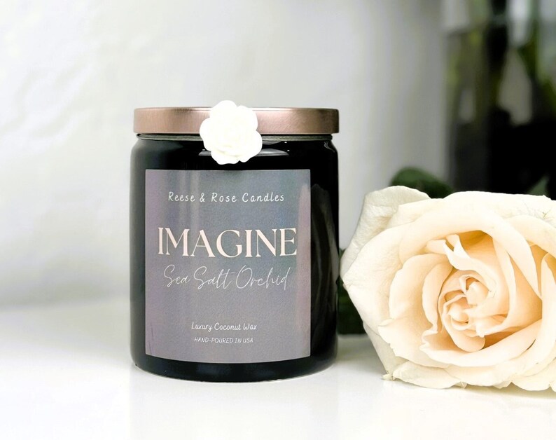 Sea Salt Orchid "imagine" Coconut Wax Candle - Etsy