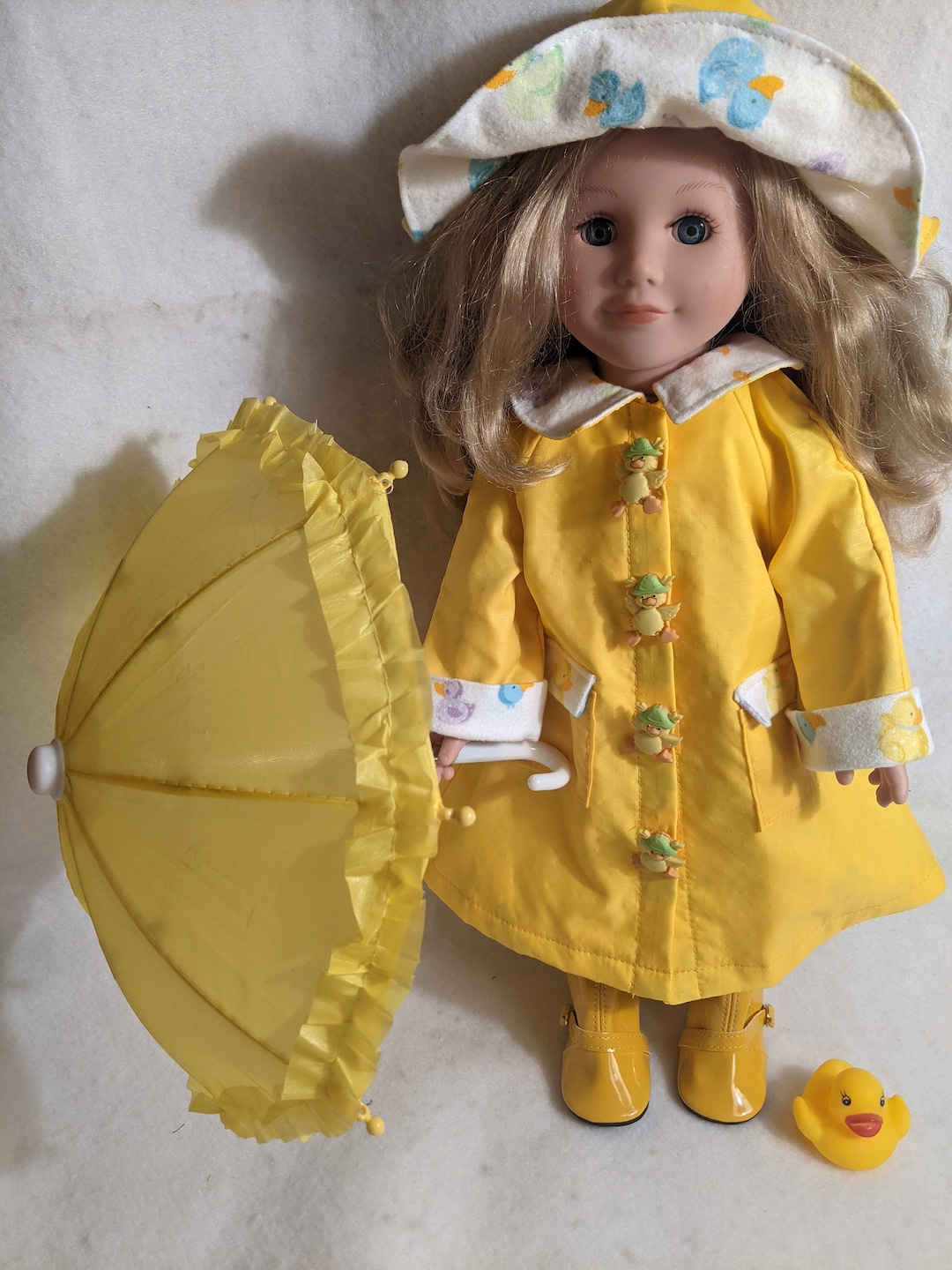18 in Doll Yellow Raincoat, AG Doll Raincoat, AG Doll Rain Outfit, AG ...