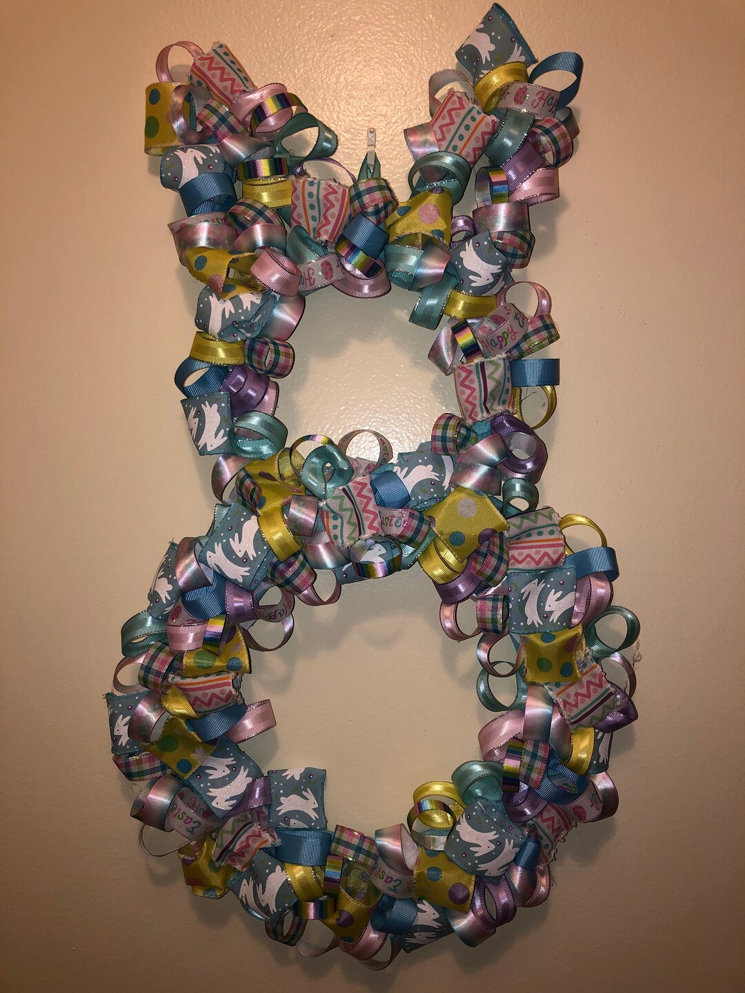 Easter Bunny Shaped Wreath, Bunny Shaped Wreath, Easter Bunny Wreath ...