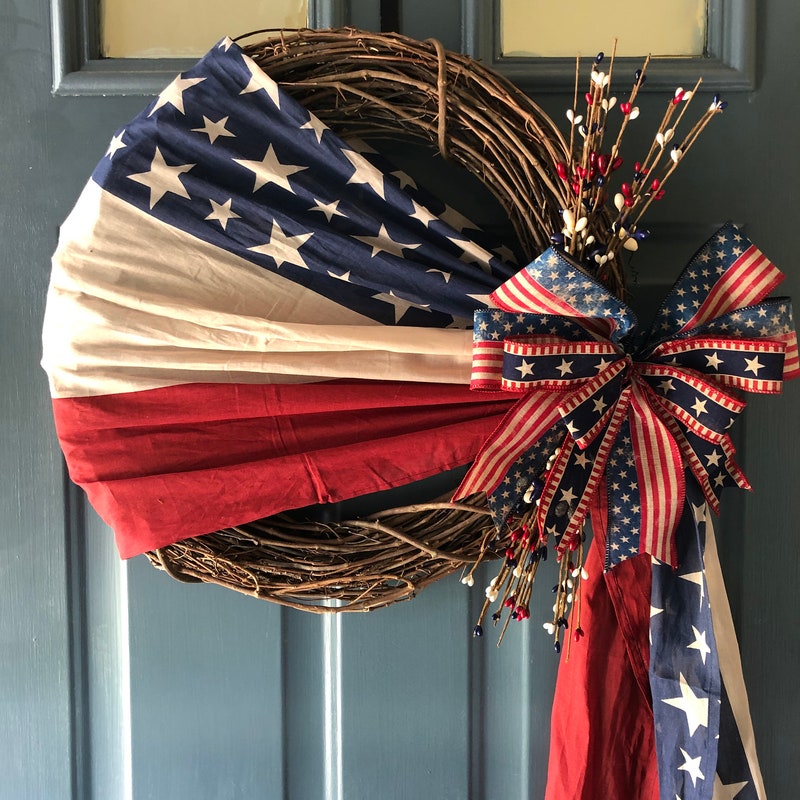American Flag Wreath - Etsy