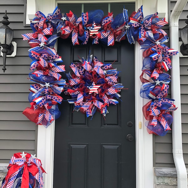 Patriotic Garland - Etsy