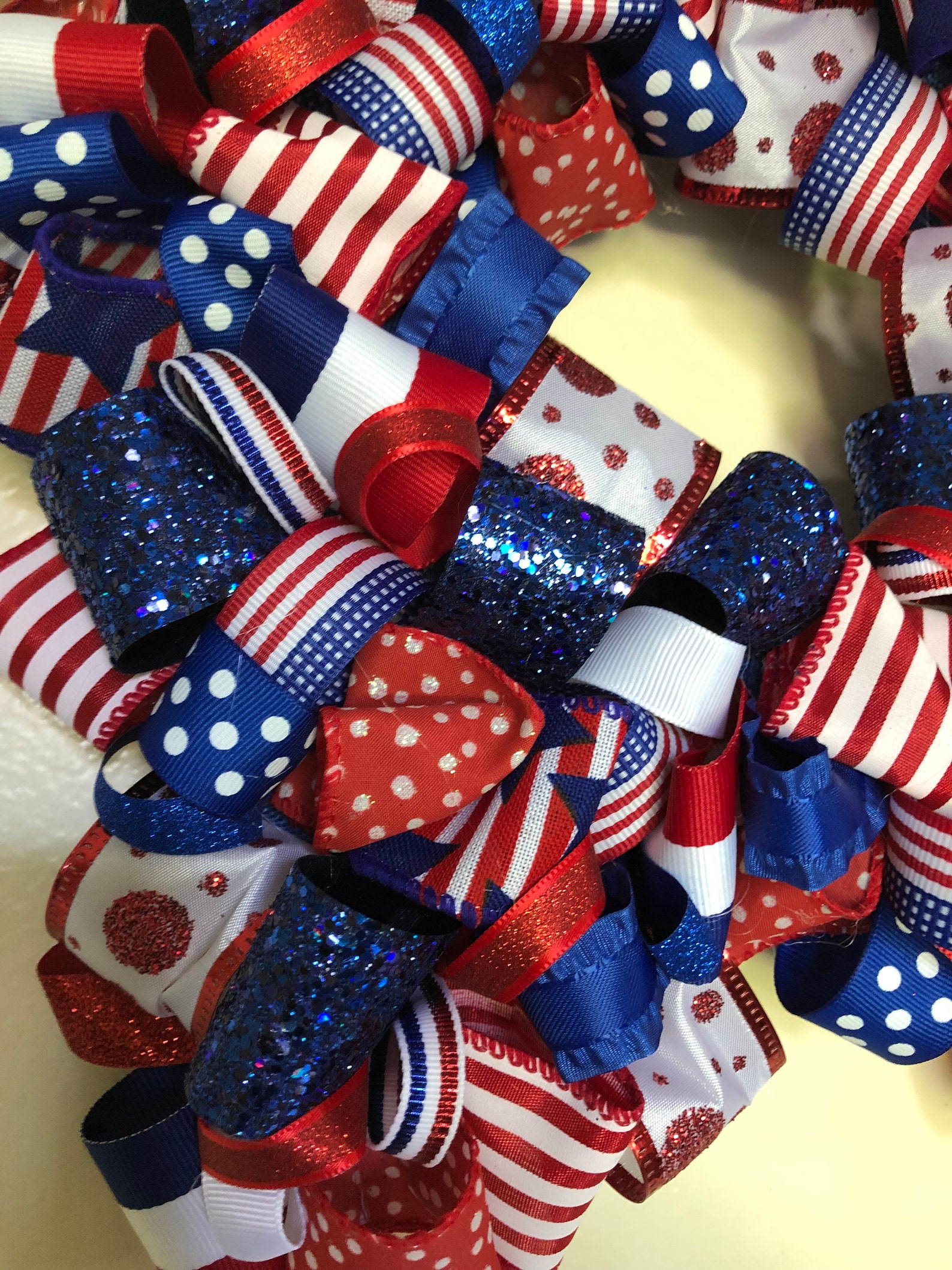 Patriotic Star Shaped Wreath Star Shaped Wreath Patriotic | Etsy